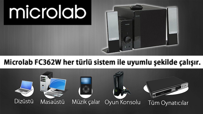 Microlab FC-362W 2+1 Siyah Kablosuz Speaker - Aydurmaz Bilgisayar