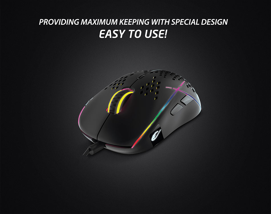 Rampage SMX-R111 DEFILADE 12400DPI RGB Işıklı Super Light Makrolu ...